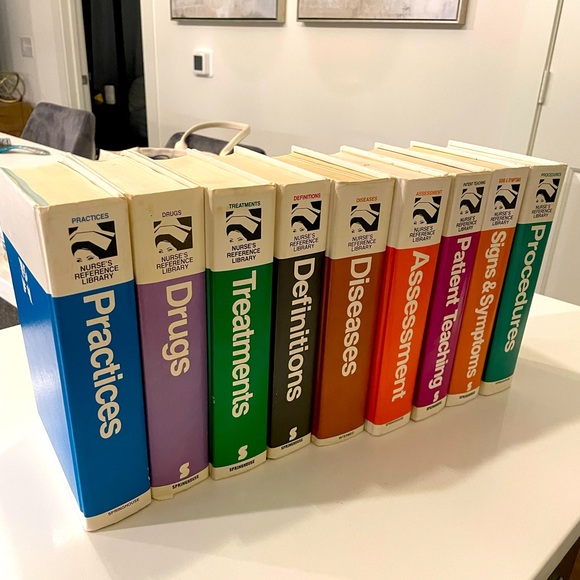 Nursing Reference Library | Other | Set Of Nine Vintage Nursing ...